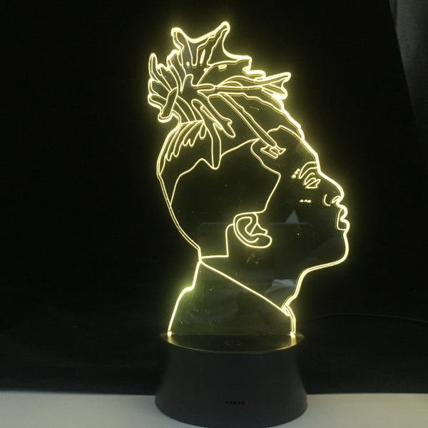 XXXTentacion Famous Rapper 3D LED Lamp Illusion 7 Colors Changing Tabl ...