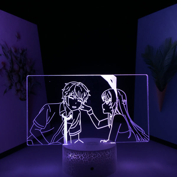 3D LED Lamp Anime Figure Sakurajima Mai Nightlight for Kids Bedroom De ...