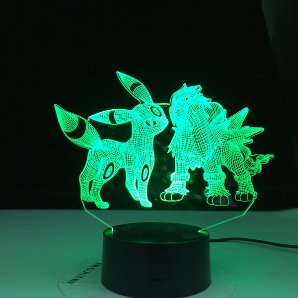 Umbreon and Entei Figure Kids Night Light Led Touch Sensor Colorful Be ...
