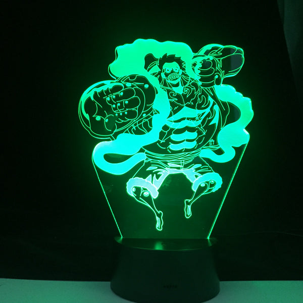 Gear Fourth Figure One Piece Luffy 3D Led Light Home Decor 7 Color Cha ...